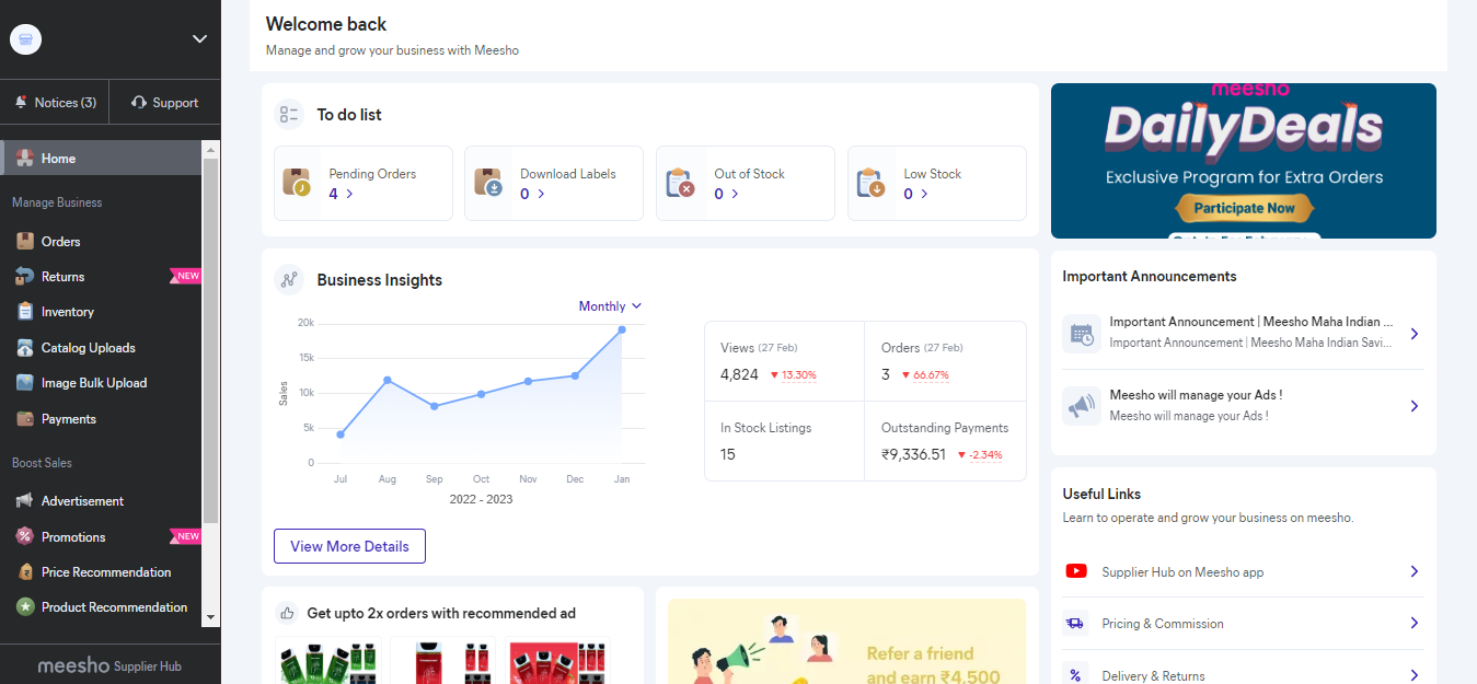 Meesho Account Management Services | Become #1 Online Seller